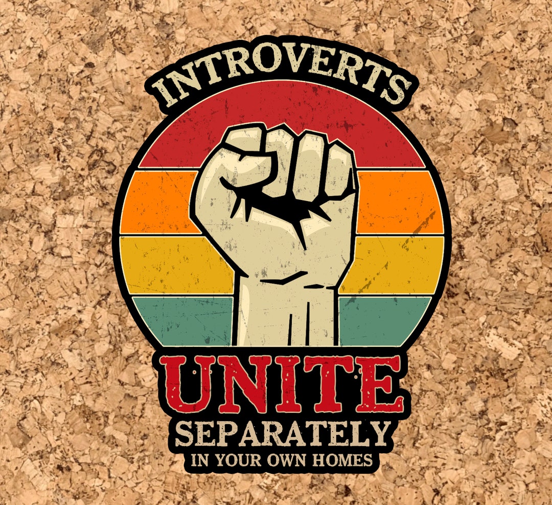 Introverts Unite Separately Sticker - Etsy