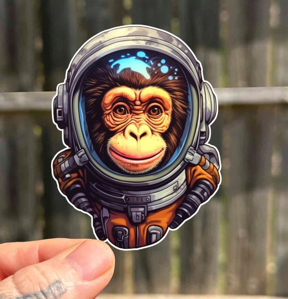 Monkey Astronaut Sticker