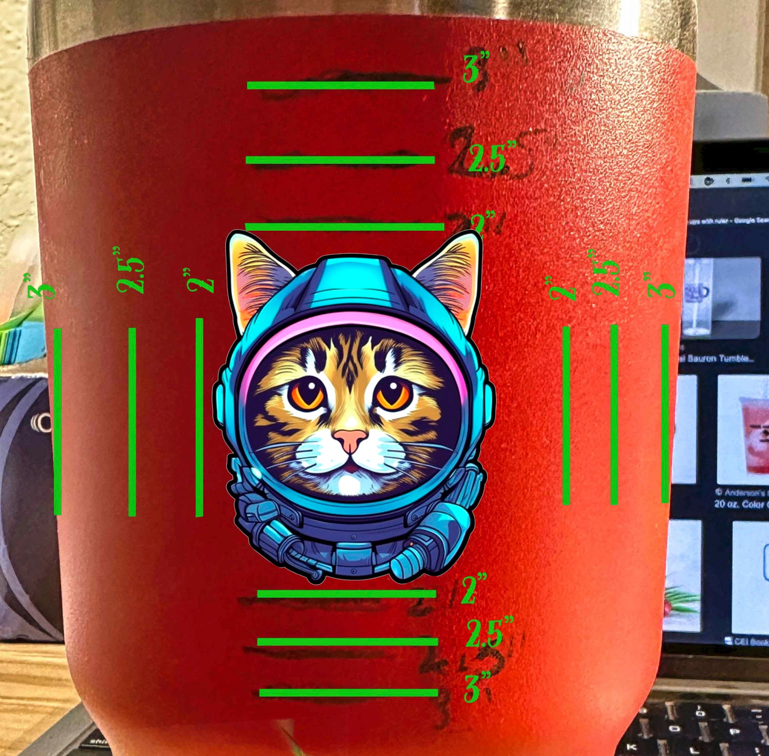 Space Cat Waterproof Sticker Gift for Her Rainbow Cat Astronaut Sticker ...