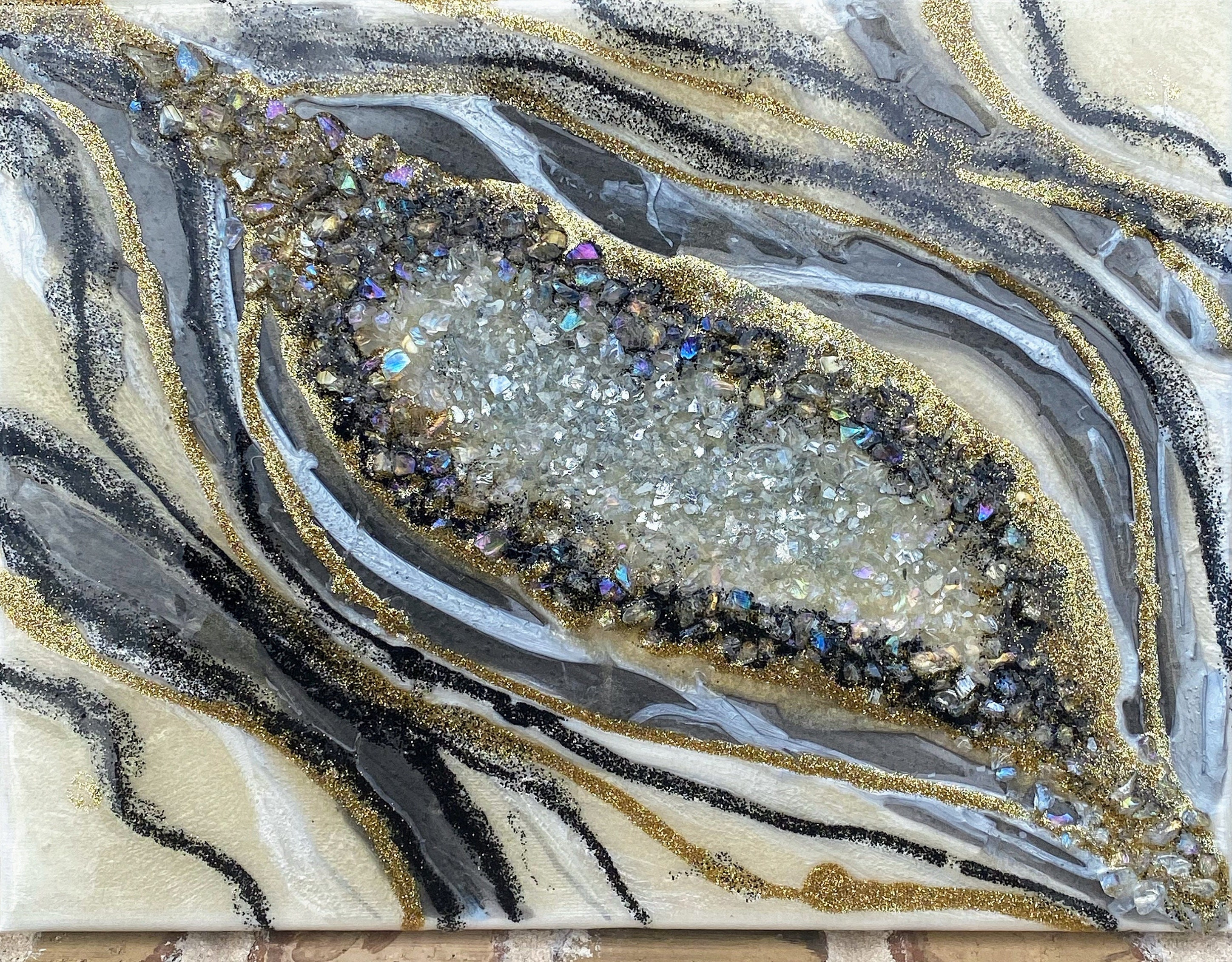 Geode Wall Art Unique Abstract Art Elegant Decor Geode 12x9 Canvas Art ...