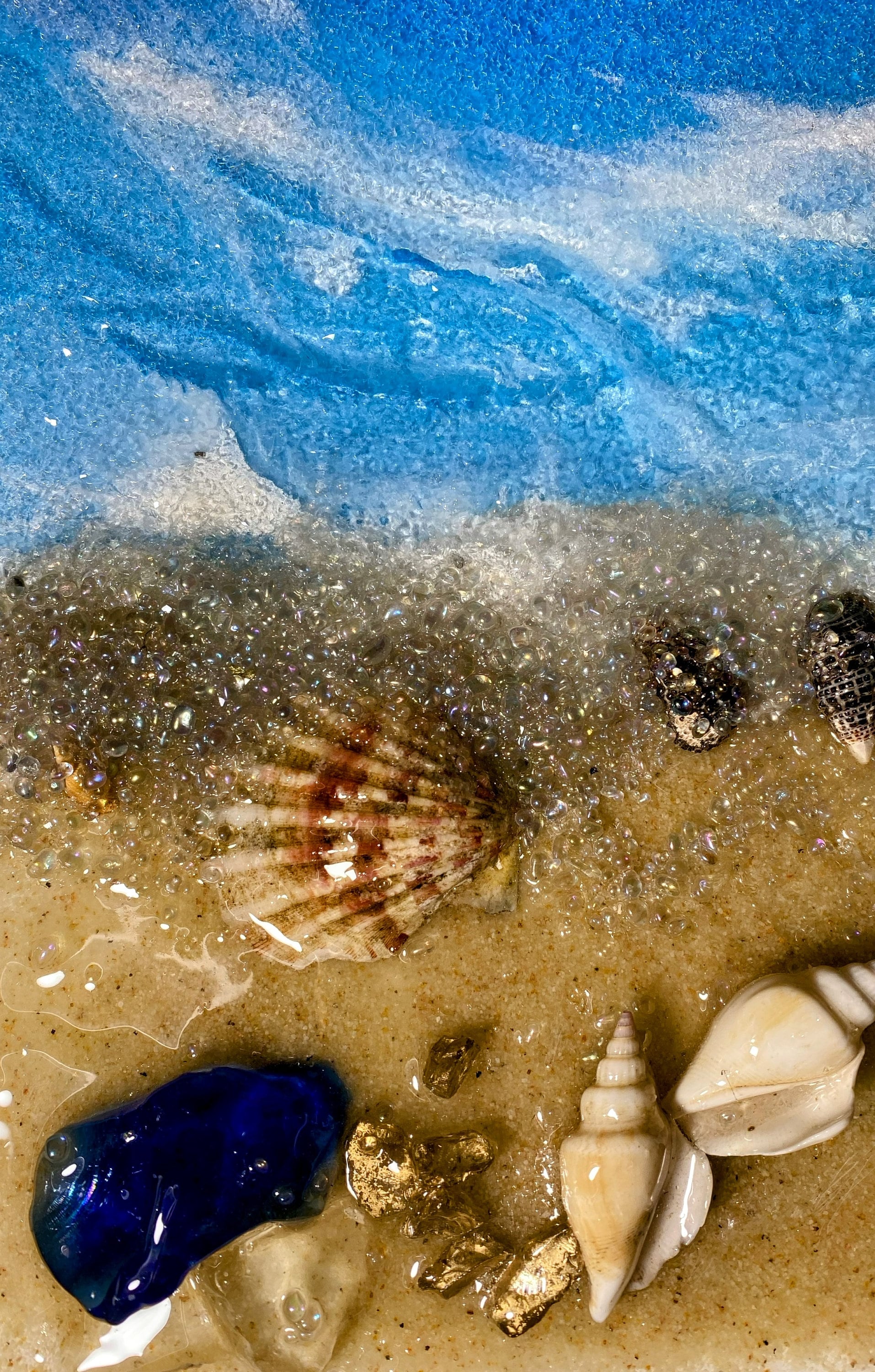 Beach Wall Art Decor Abstract Tropical Beach Resin Art Home Decor Beach ...