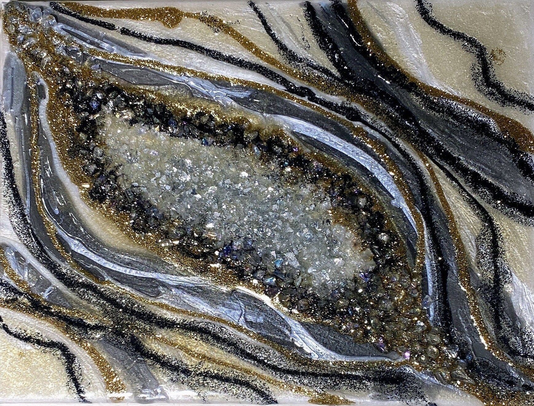 Geode Wall Art Unique Abstract Art Elegant Decor Geode 12x9 Canvas Art ...