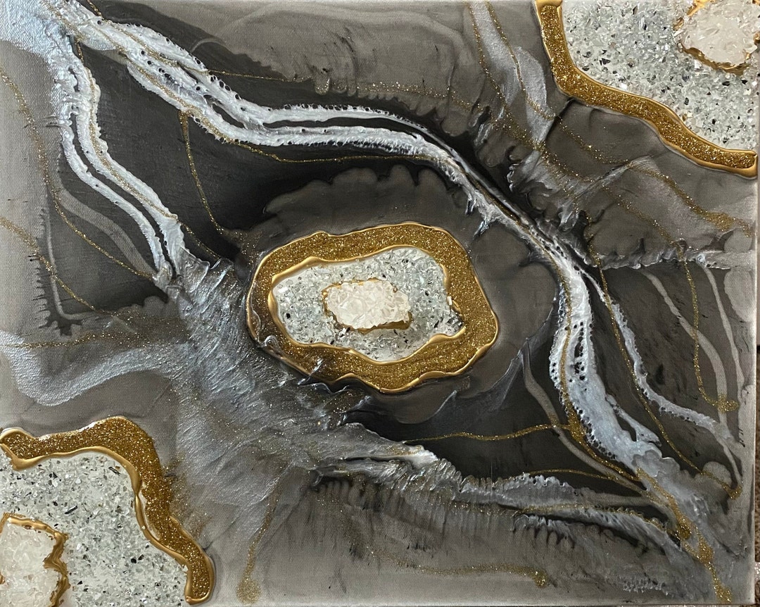 Geode Wall Art Handmade Geode Resin Art Home Decor Geode Art for Office ...