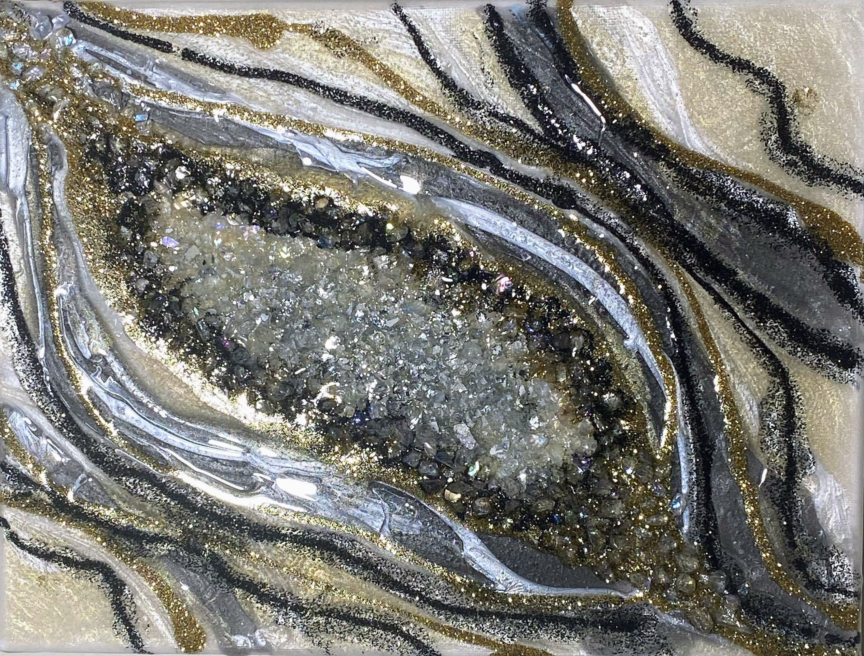 Geode Wall Art Unique Abstract Art Elegant Decor Geode 12x9 Canvas Art ...