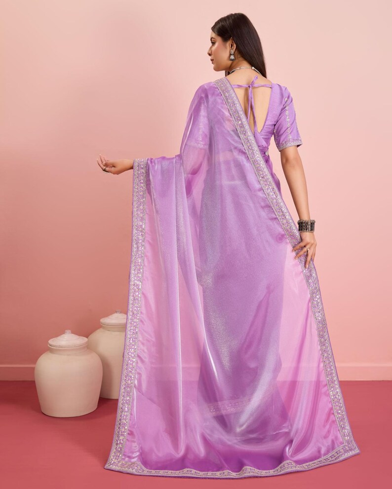 PURE JIMMY CHOO Saree Embroidered Saree Party Wear Saree Saree With ...