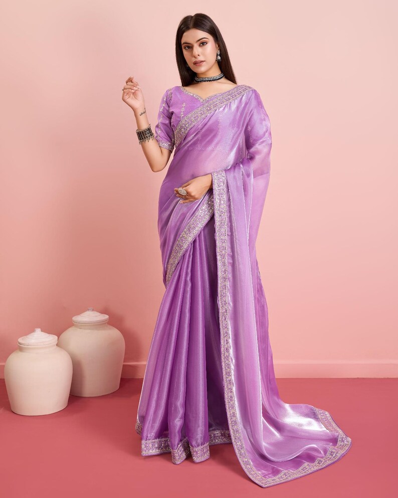 PURE JIMMY CHOO Saree Embroidered Saree Party Wear Saree Saree With ...