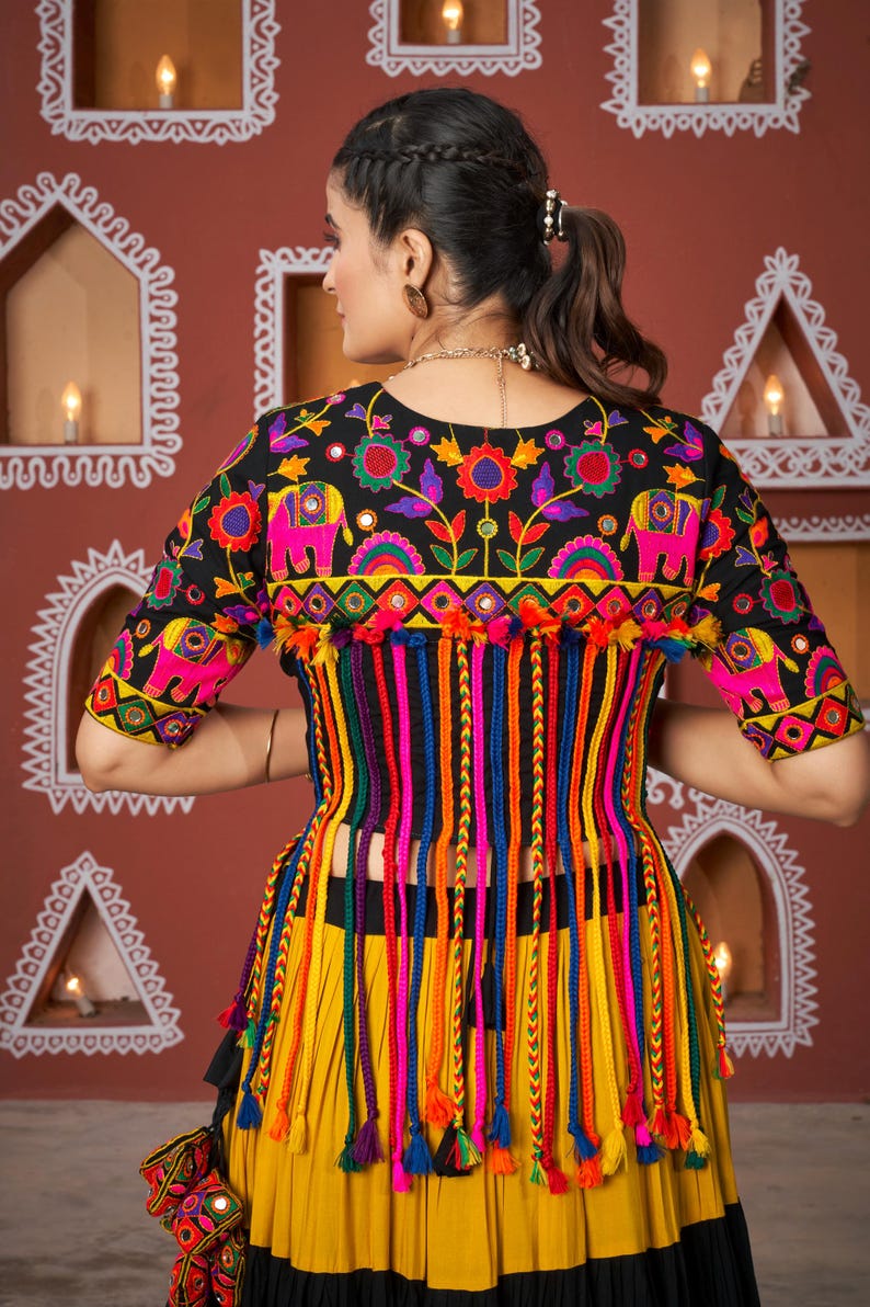 Exclusive Navratri Lehenga Choli Set With Mirror Work Designer Viscose ...