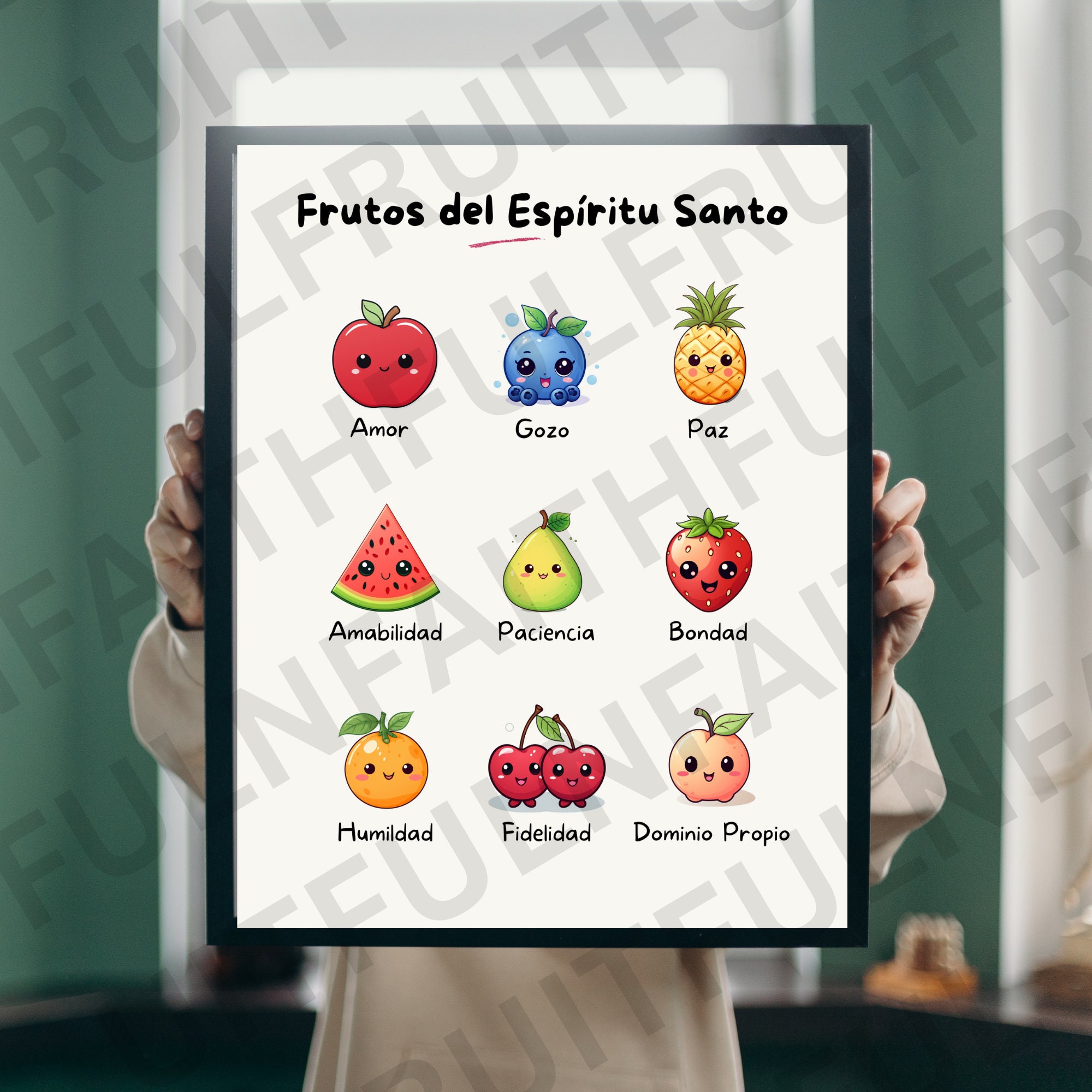 Frutos Del Espiritu Santo Poster Para Niños Fruit of the Spirit Poster ...