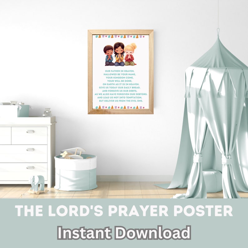 Prayer Poster for Christians Homeschooling Poster Nursery Prayer Habits ...
