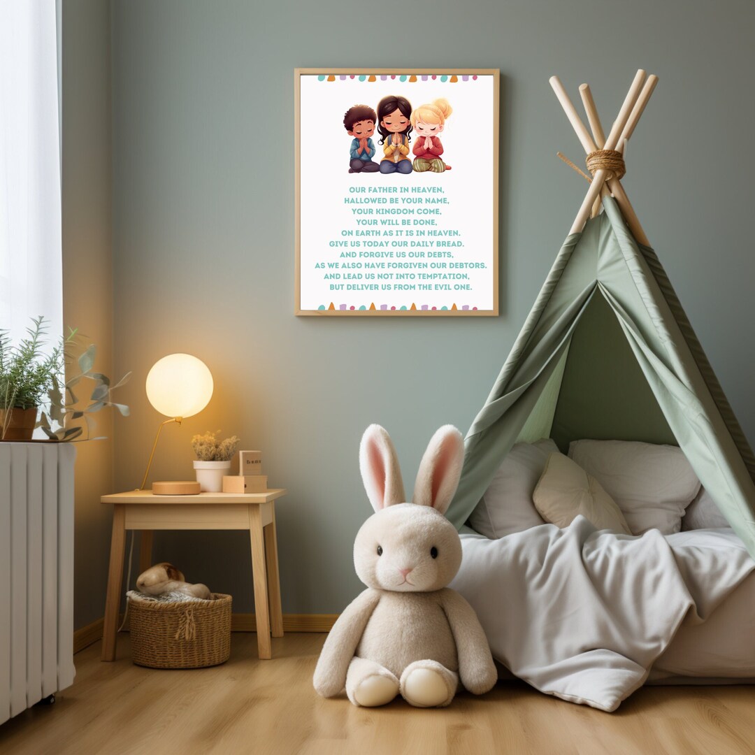 Prayer Poster for Christians Homeschooling Poster Nursery Prayer Habits ...