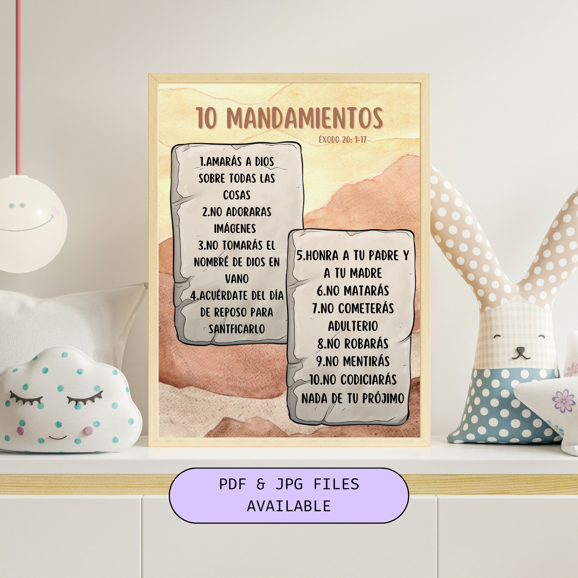 Christian Wallart Español Spanish Posters for Kids Montessori Sunday ...