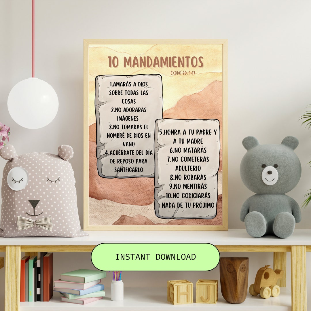 Christian Wallart Español Spanish Posters for Kids Montessori Sunday ...