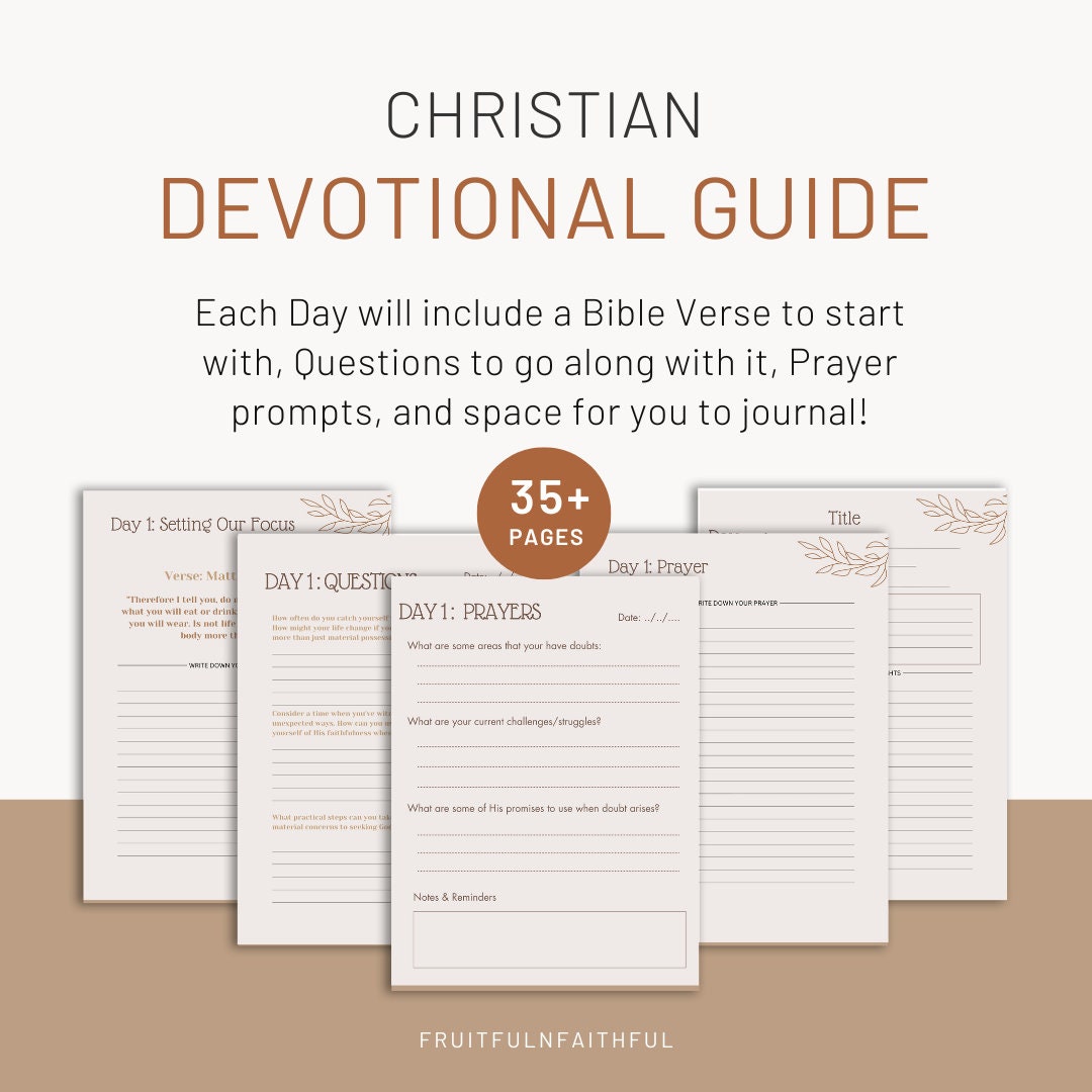 Devotional Journal for Spiritual Growth Bible Study Guide Prayer ...