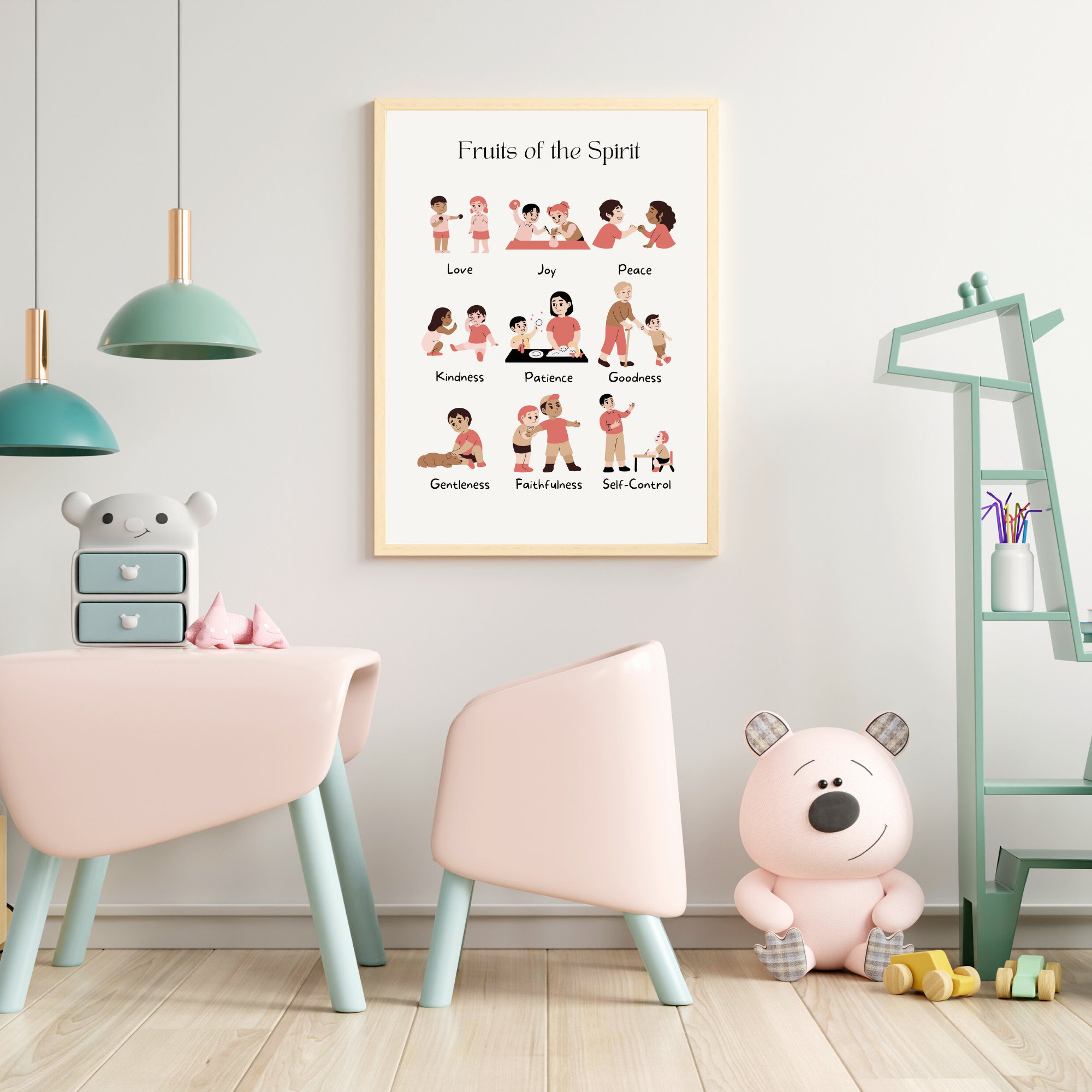 Montessori Calming Corner Feelings Wallart Kids Self Regulation Church ...