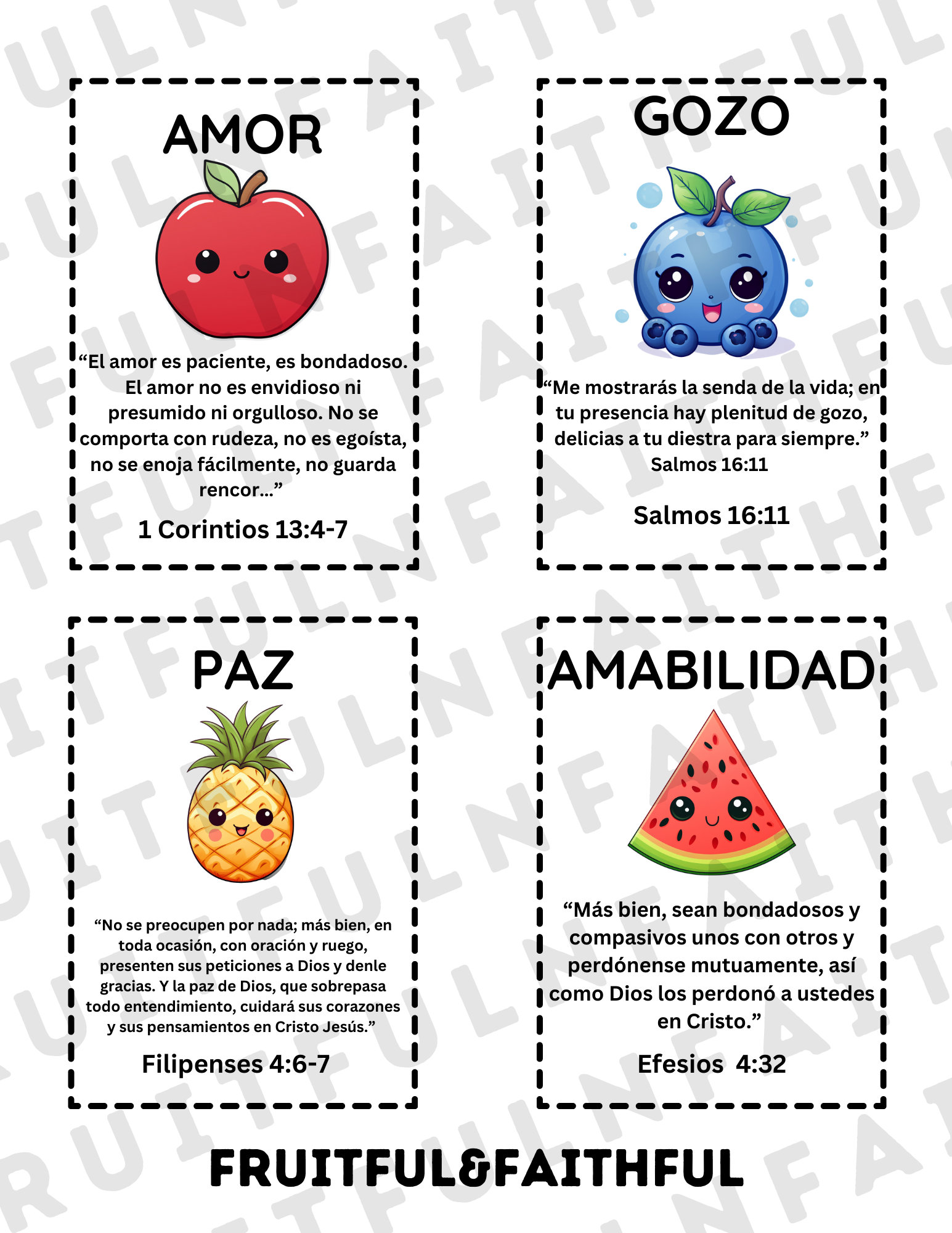 Activities for Kids in Spanish Actividades Para Niños Cristianos Frutos ...