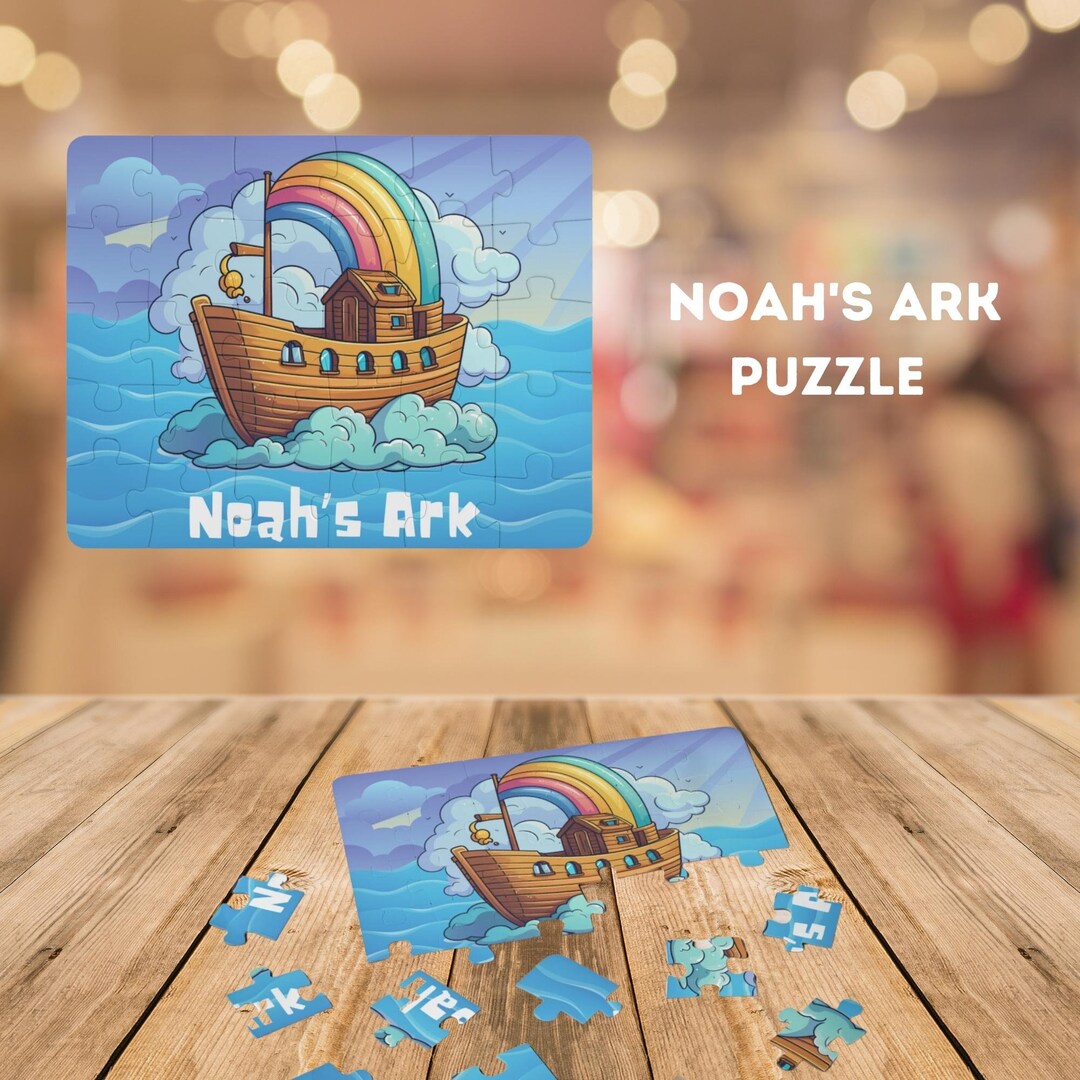 Noah's Ark Puzzle for Kid Christian Games Puzzles Fun Game Night Gifts ...