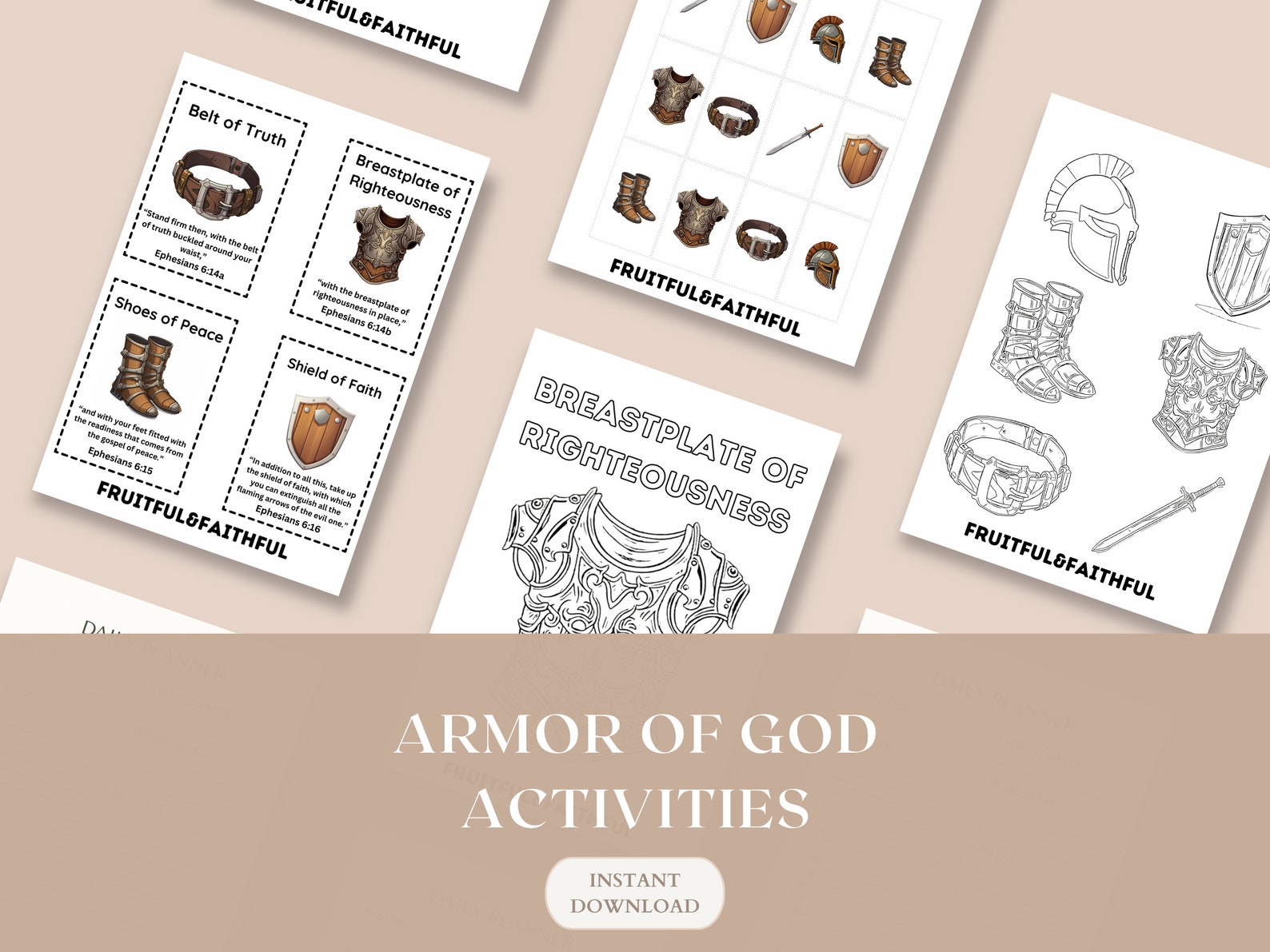 Activities for Kids Christian Armor of God Montessori Activities ...