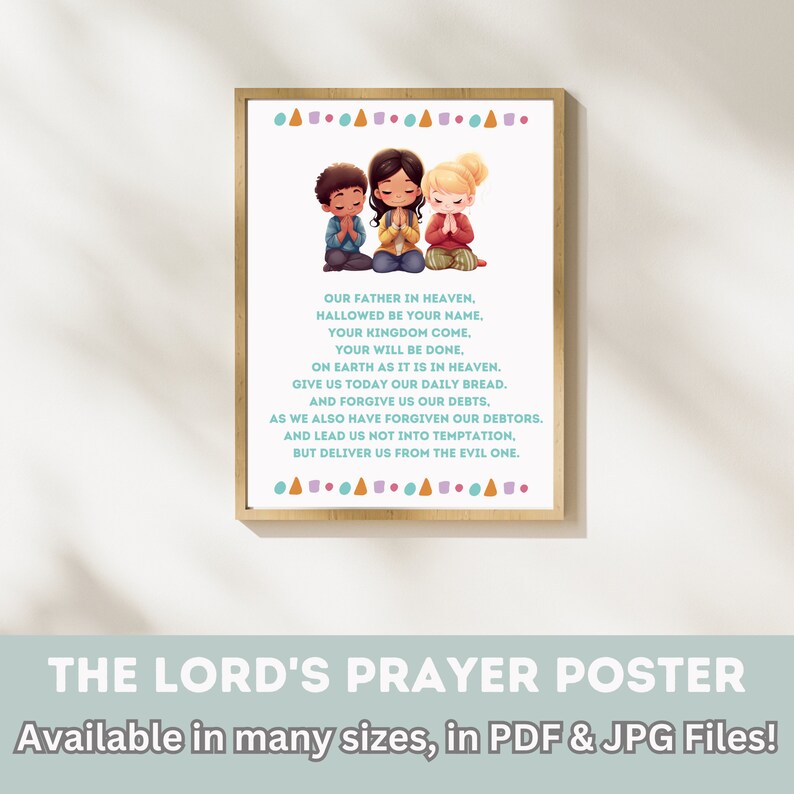 Prayer Poster for Christians Homeschooling Poster Nursery Prayer Habits ...