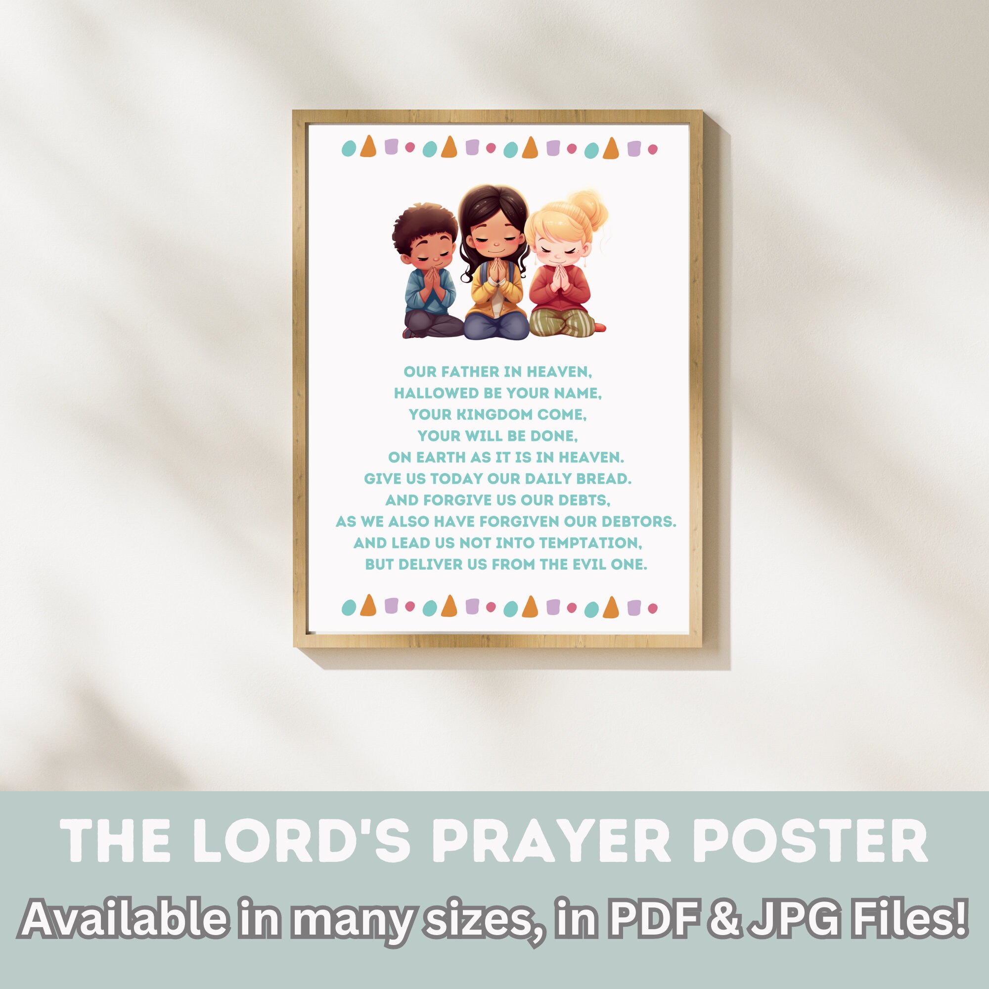 Prayer Poster for Christians Homeschooling Poster Nursery Prayer Habits ...