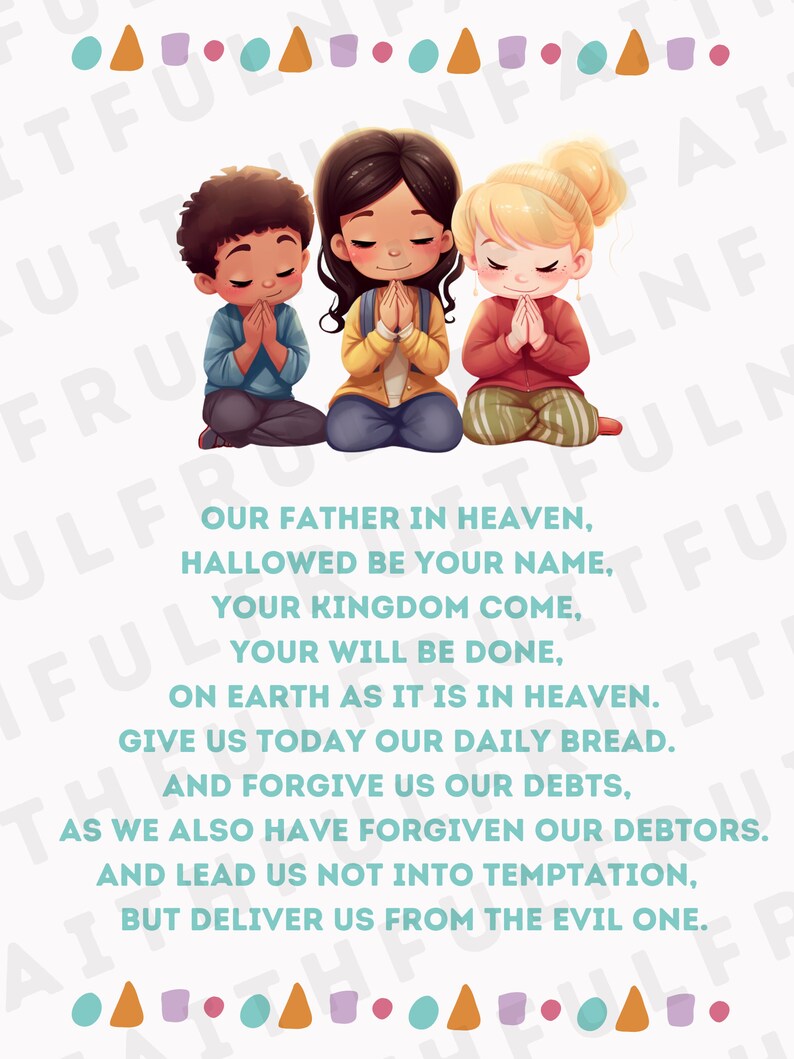 Prayer Poster for Christians Homeschooling Poster Nursery Prayer Habits ...