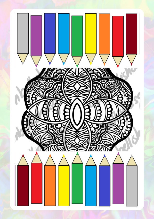 Printable Handmade Coloring Book Instant DIGITAL Download, 7 Pages in 1 ...