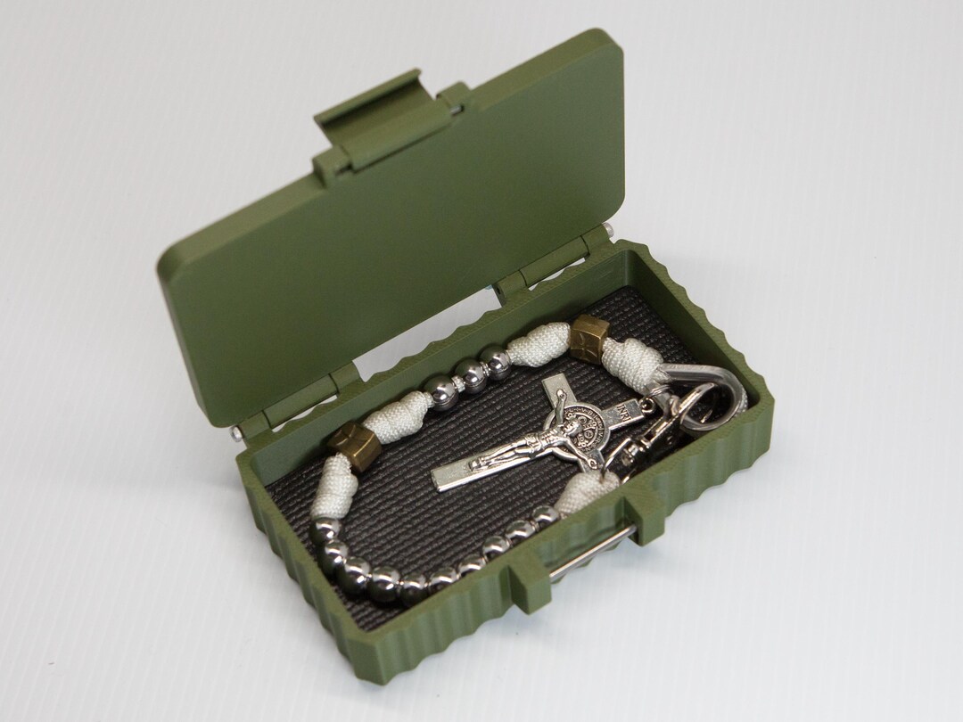 Paracord Stainless Steel Rosary Beads, Compact Single Decade, Rugged ...