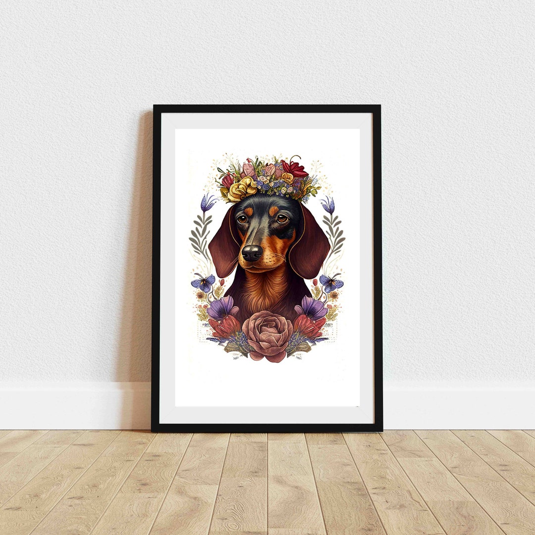 Dachshund 06 - Dia De Los Muertos, Dog Portrait, DIGITAL DOWNLOAD, Day ...