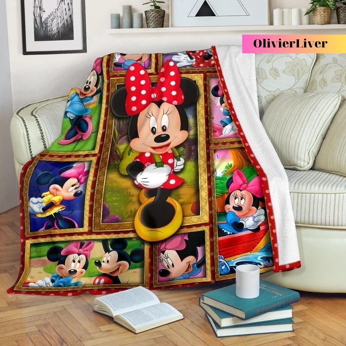 Minnie Mouse Blanket, Minnie Mouse Fleece Blanket, Minnie And Mickey ...