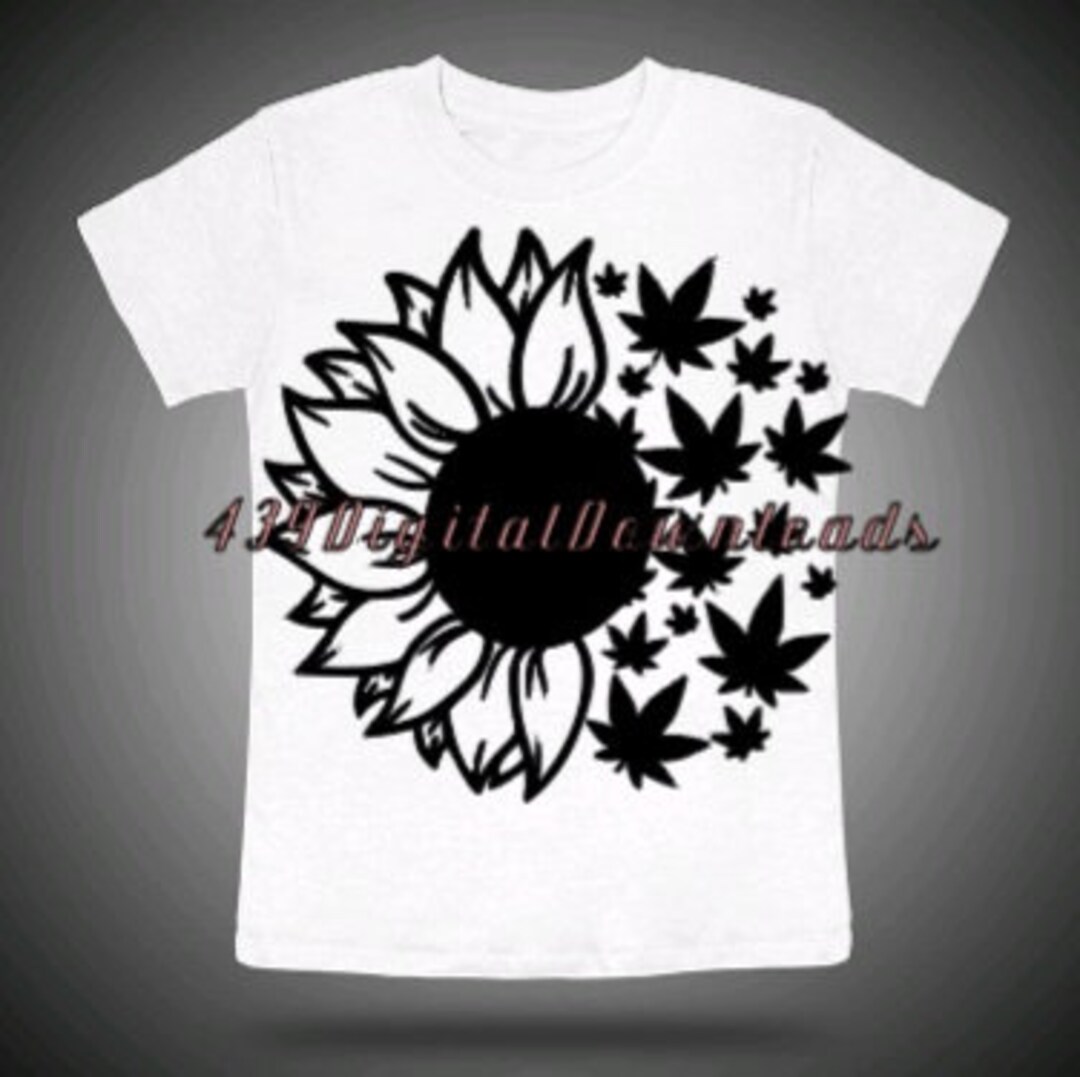 Sunflower Pot Leaf Svg Dxf Eps Png And Jpeg Etsy