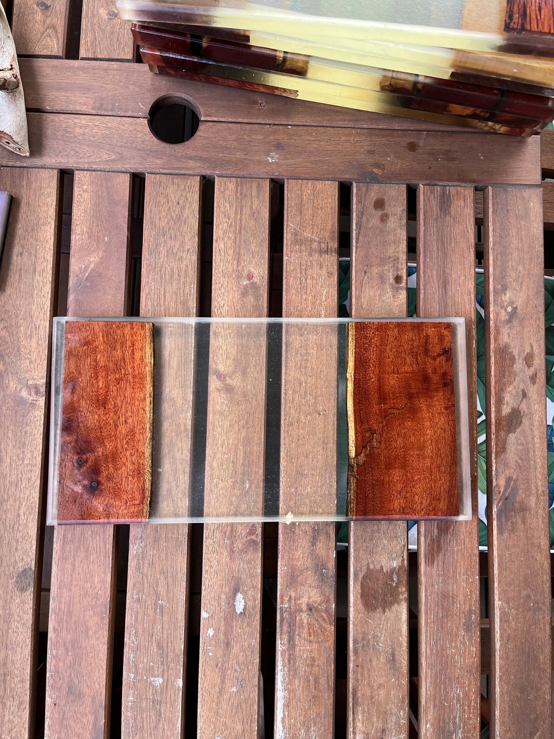 Red Gum, Australian Native Timber Serving Board With Clear Epoxy Resin ...