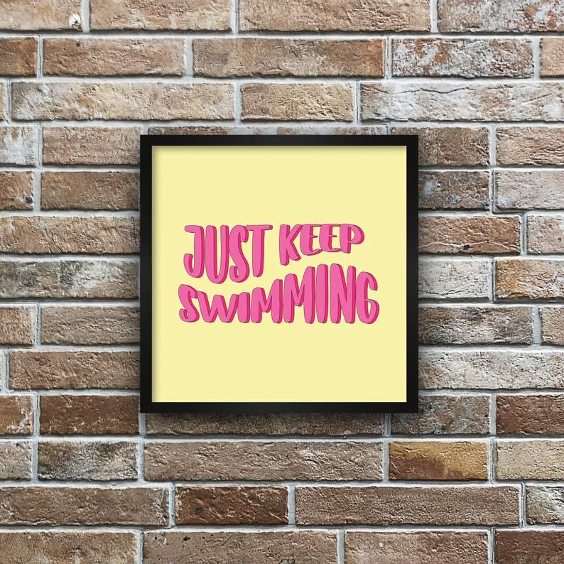 Inspirational Quote Poster Motivational Wall Art Colorful - Etsy