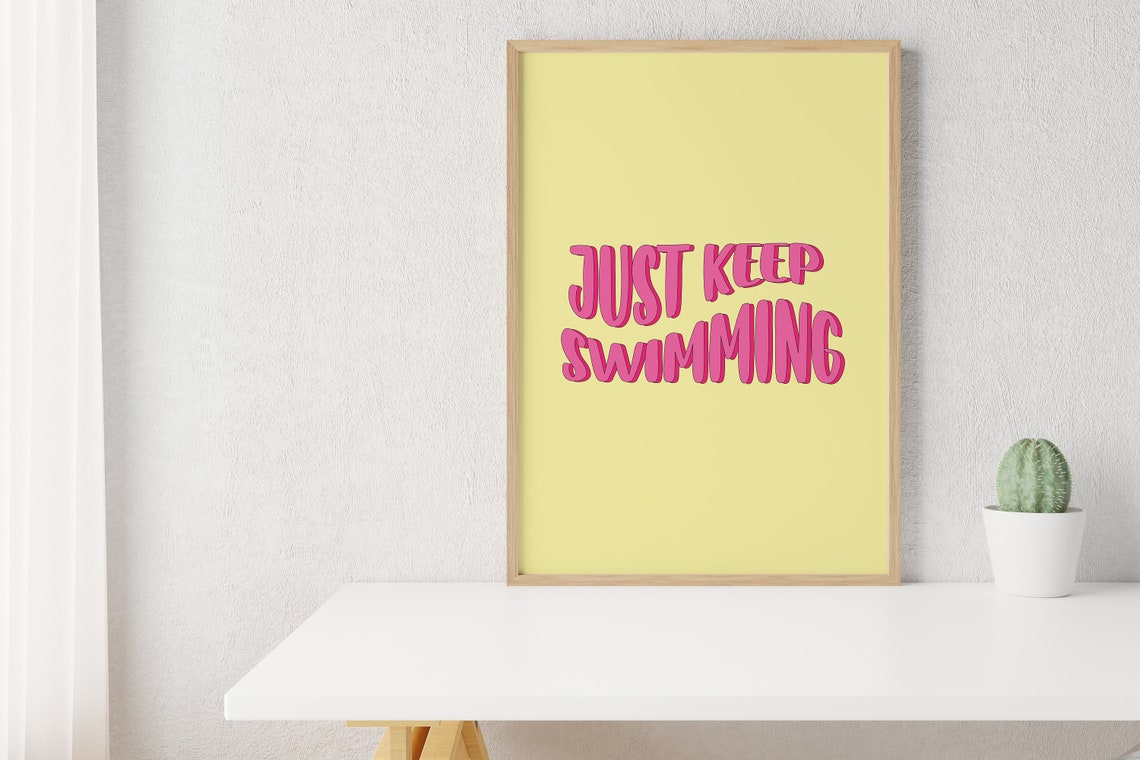 Inspirational Quote Poster Motivational Wall Art Colorful - Etsy