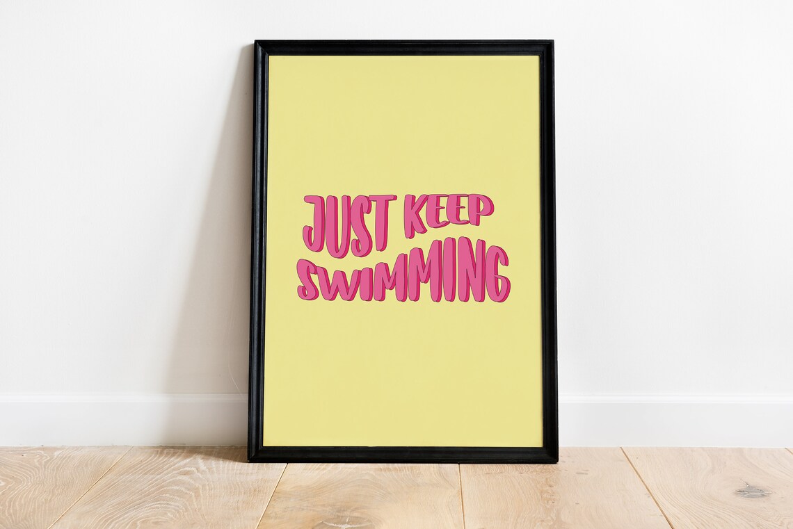 Inspirational Quote Poster Motivational Wall Art Colorful - Etsy