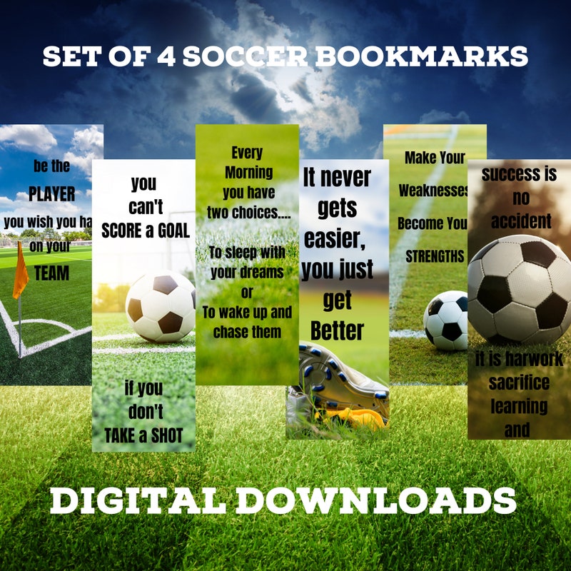 Soccer Bookmark - Etsy