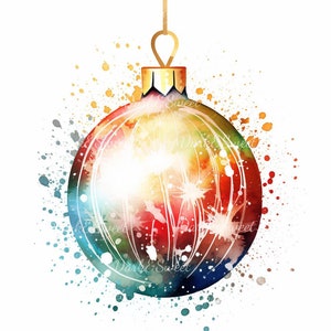 10 Christmas Baubles Clip Art- High Quality Jpgs/ Digital Print ...