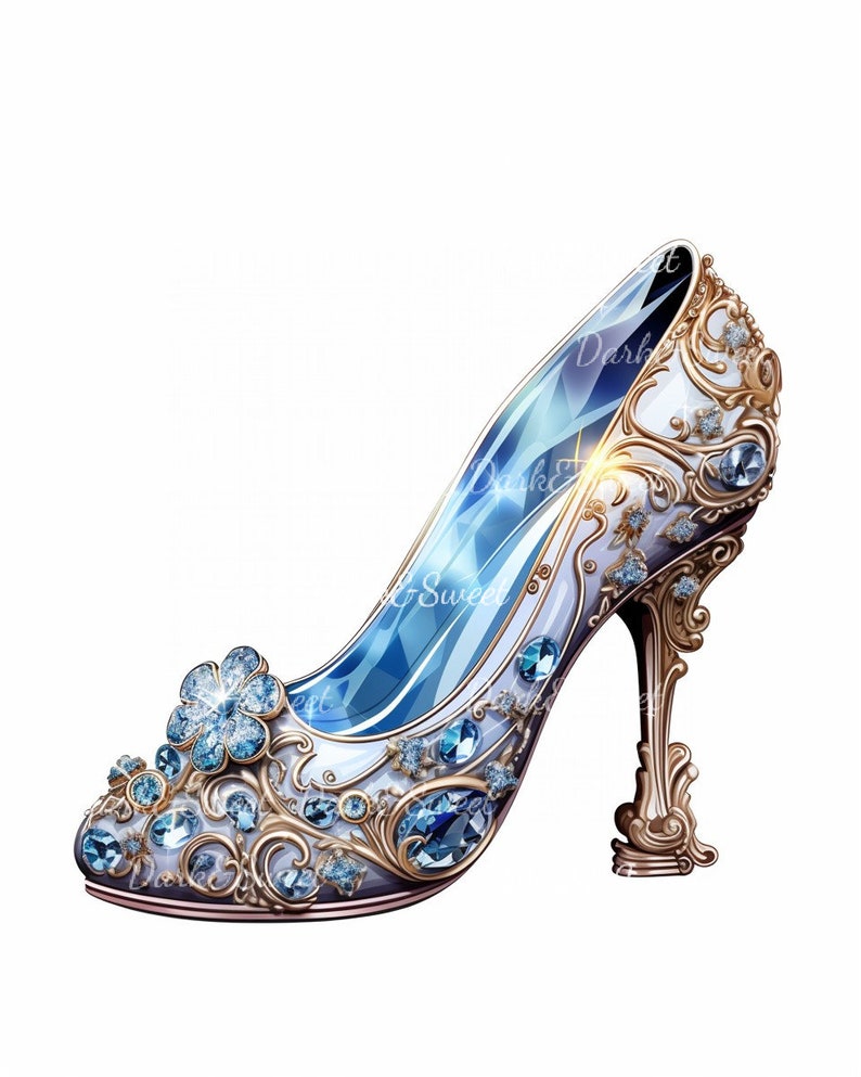10 Cinderella's Glass Slipper Part 1 Clip Art- High Quality Jpgs ...
