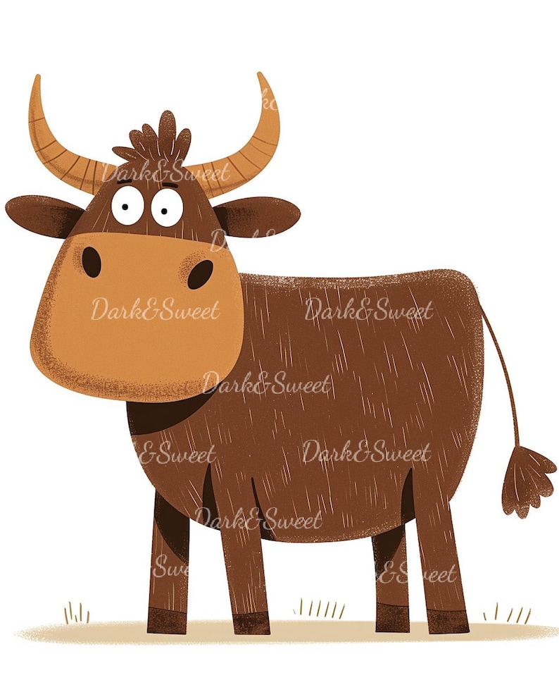 Adorable Simple Ox Clip Art 10 High Quality Pngs/ Digital Print ...