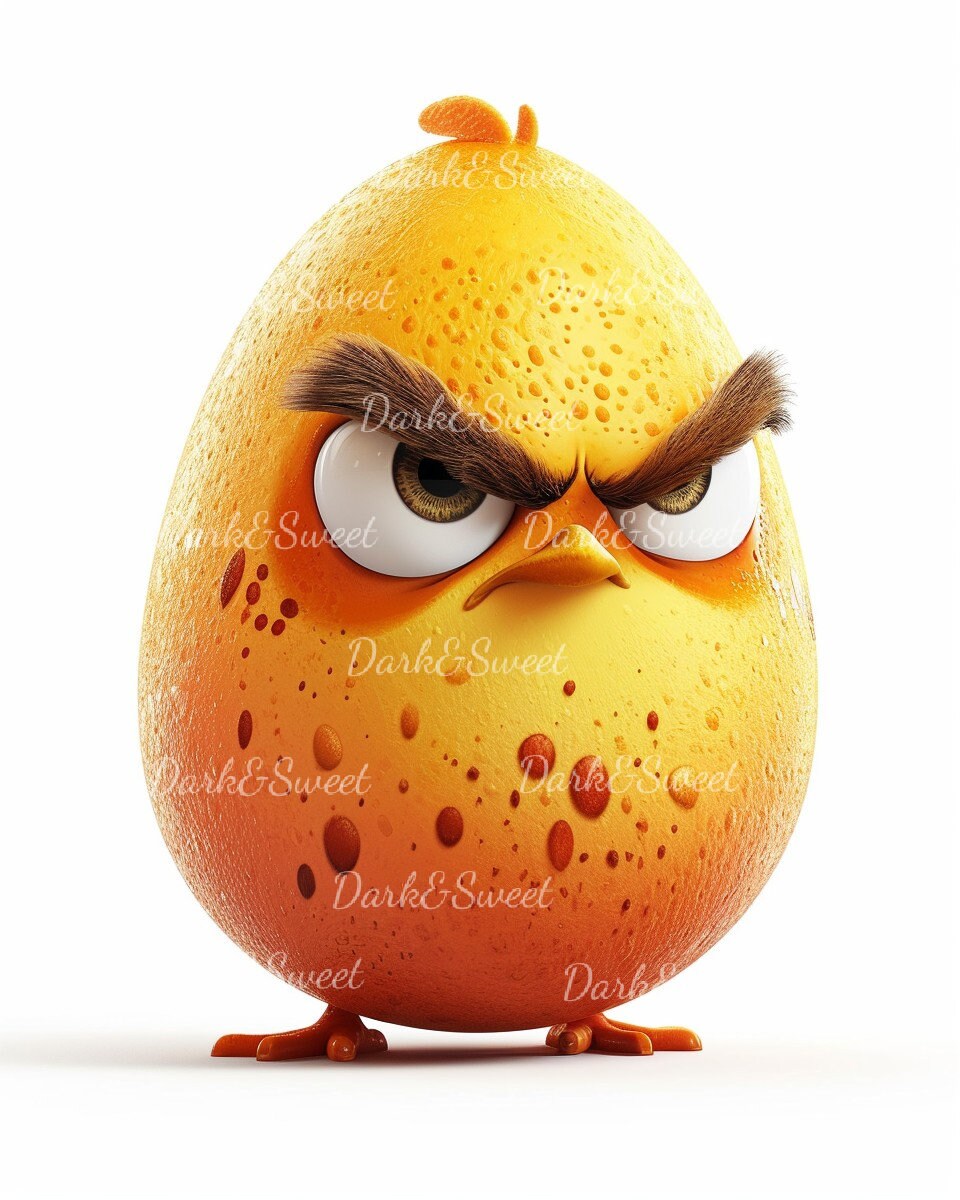 33 Eggs of Fury/angry Eggs Clip Art- High Quality PNG/ Digital Print ...