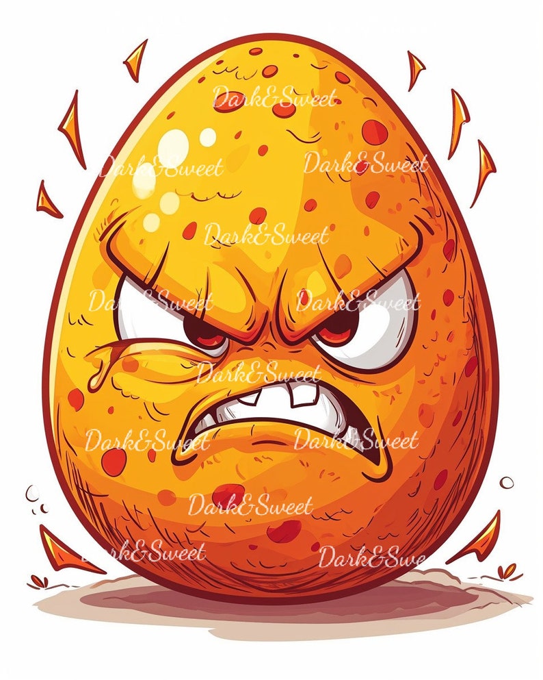 33 Eggs of Fury/angry Eggs Clip Art- High Quality PNG/ Digital Print ...