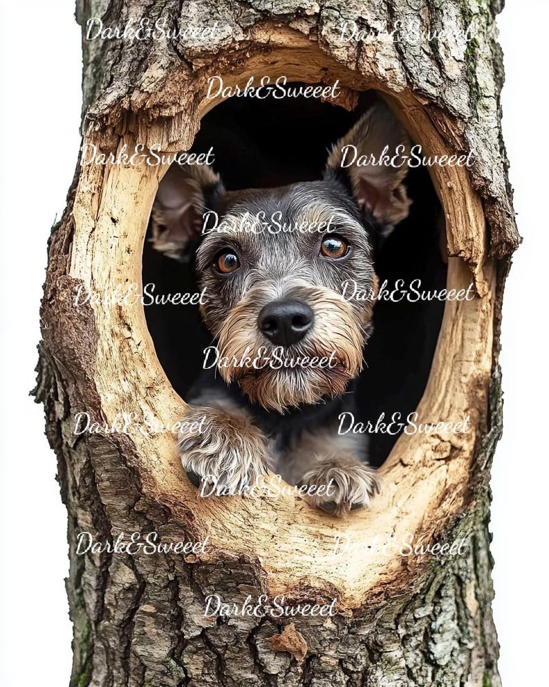 30 Adorable Dog in A Tree Hole Clip Art/ Hollidays/ Cartoon Elf/ High ...