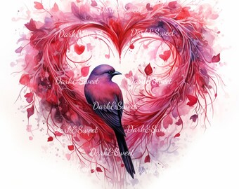 10 Black and White Shrunken Head Creatures Valentine's Day Clip Art ...