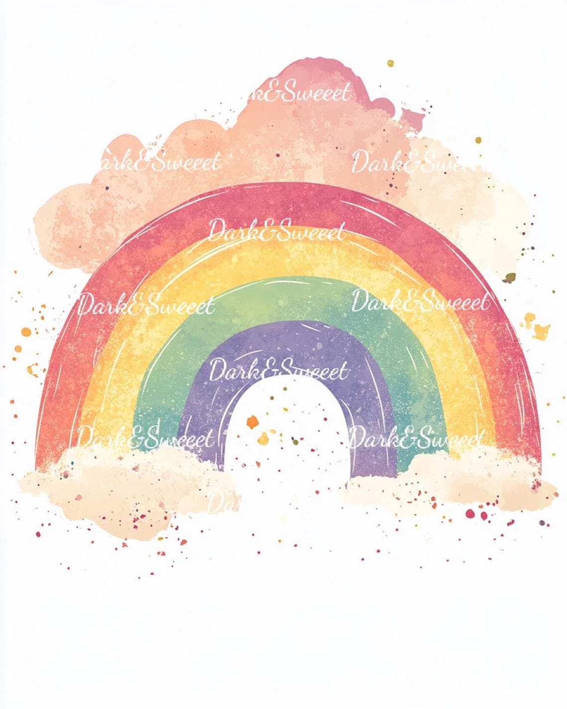 21 Pastel Rainbow Illustrations Clip Art- High Quality PNG - Poster ...