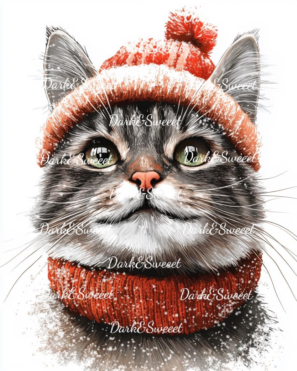 23 Cat in A Hat Clip Art/ Hollidays/ Christmas Cats/ High Quality PNG ...