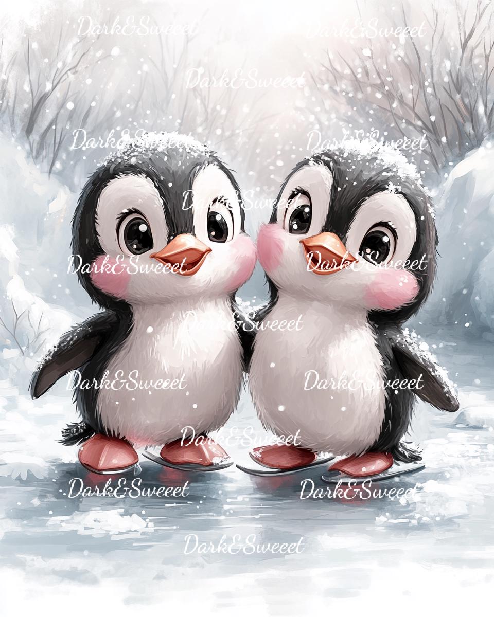 22 Adorable Little Penguins Clip Art/ Hollidays/ Cartoon Elf/ High ...