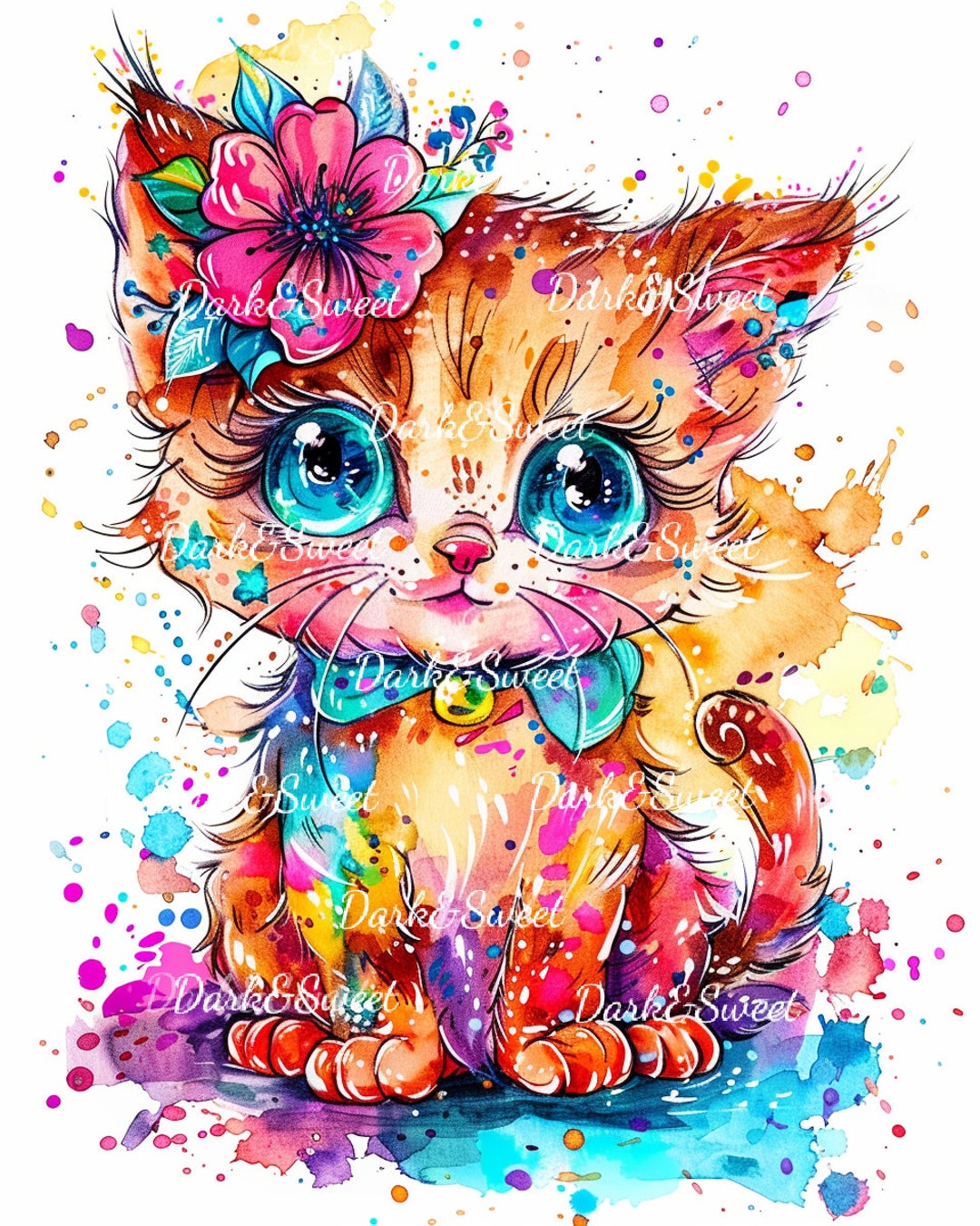 30 Watercolor Cute Animal Clipart Bundle - Adorable Baby Animals ...