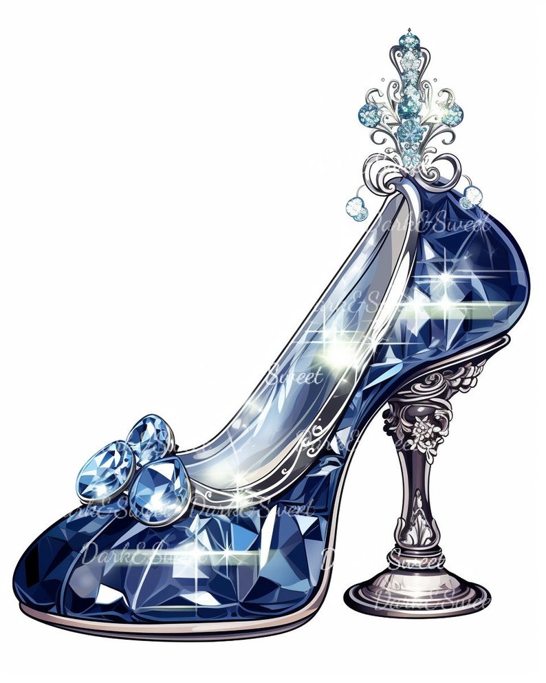 10 Cinderella's Glass Slipper Part 1 Clip Art High Quality Jpgs ...