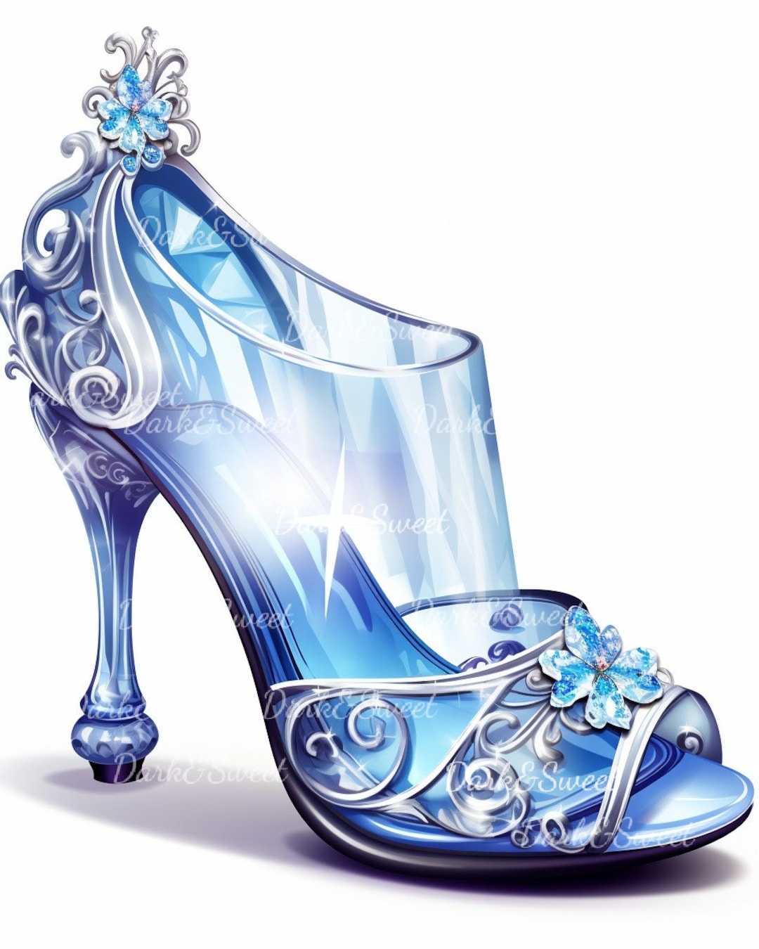10 Cinderella's Glass Slipper Part 1 Clip Art- High Quality Jpgs ...