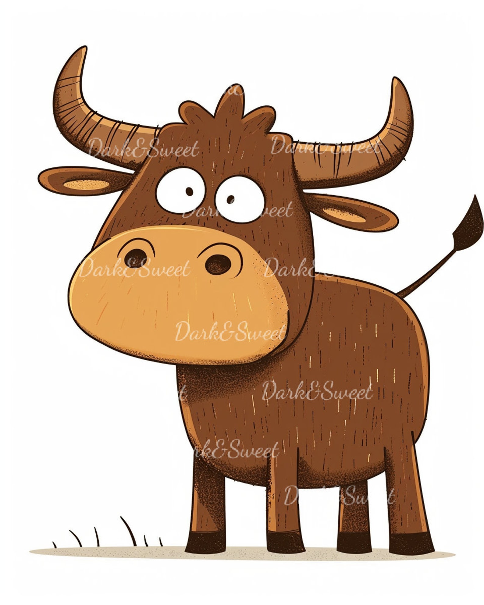 10 Adorable Simple Ox Clip Art- High Quality Pngs/ Digital Print ...