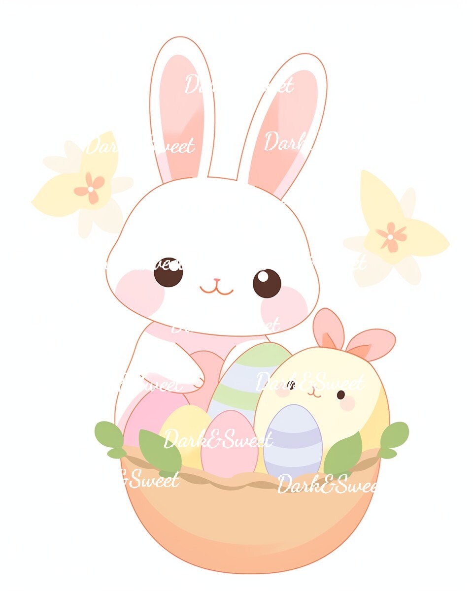 10 Cute Little Bunny Clip Art- High Quality Jpgs/ Digital Print ...