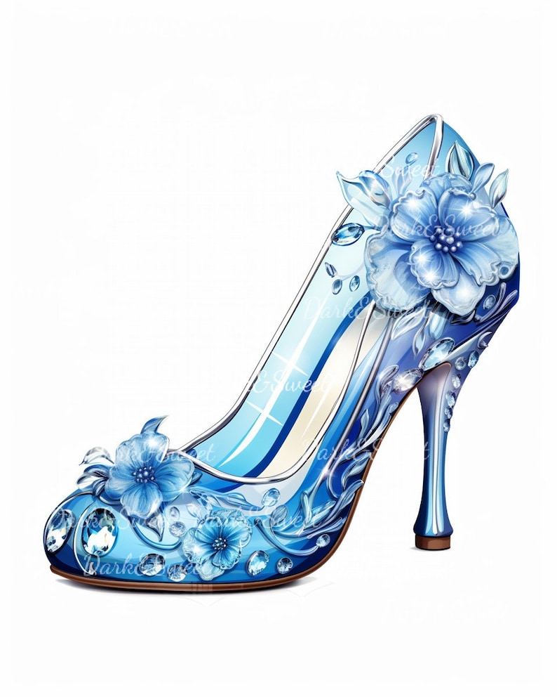 10 Cinderella's Glass Slipper Part 1 Clip Art High Quality Jpgs ...
